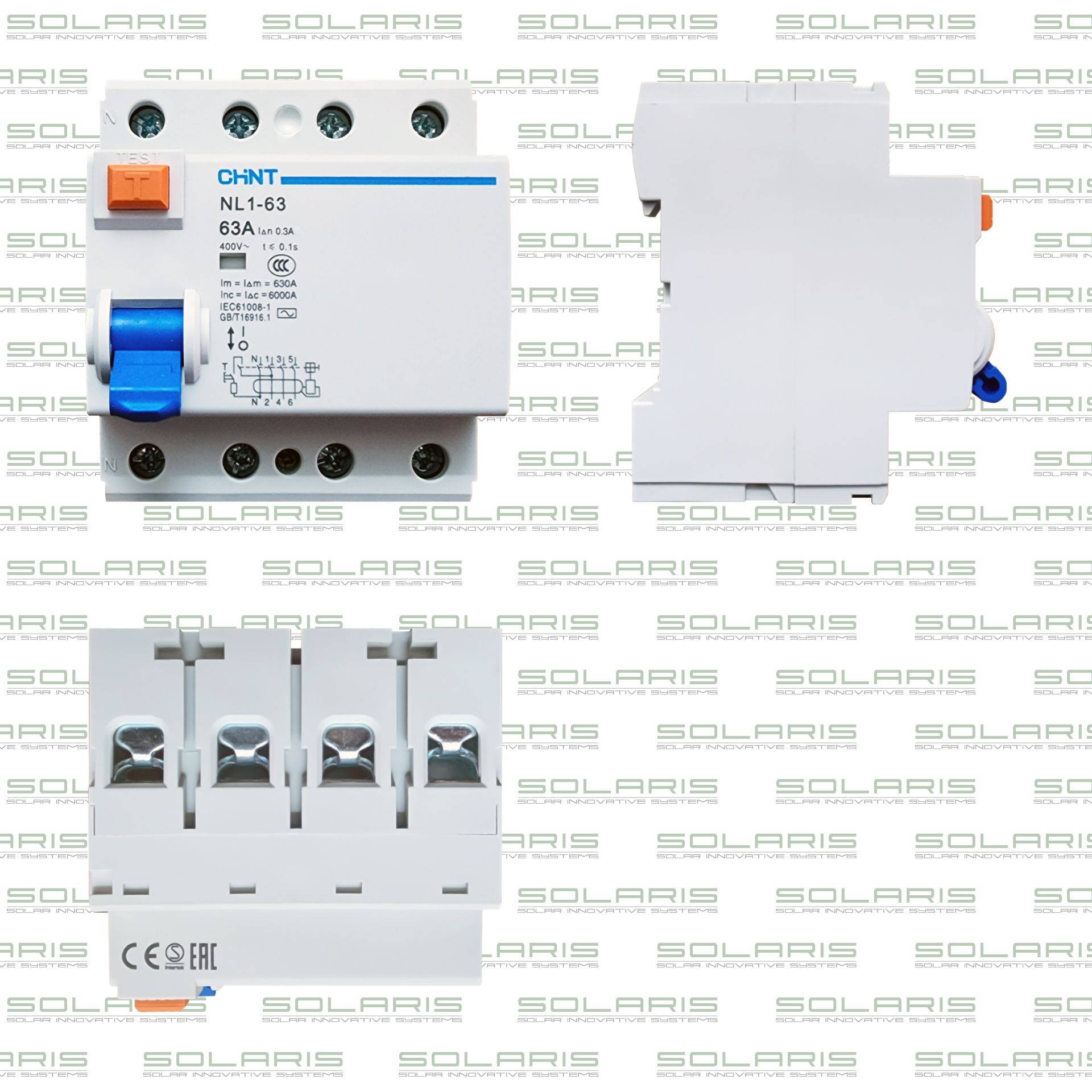 SOLARIS | Your Trusted Partner.... Chint Differential Breaker 4P NL1-63 63A 300mA