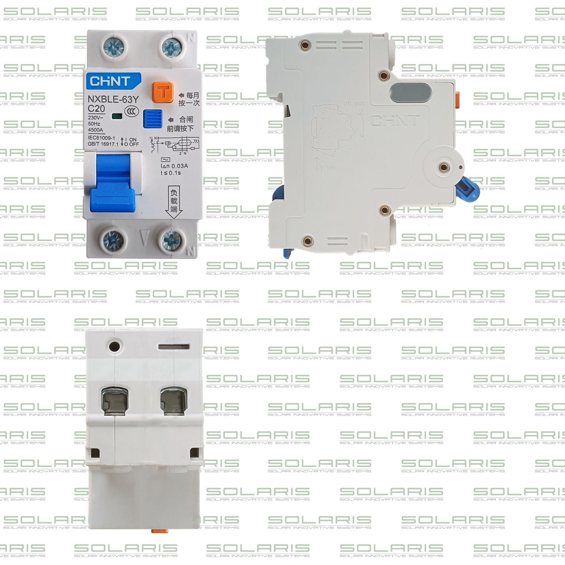 SOLARIS | Your Trusted Partner.... Chint Differential Breaker 2P NXBLE-63Y C20A 30mA